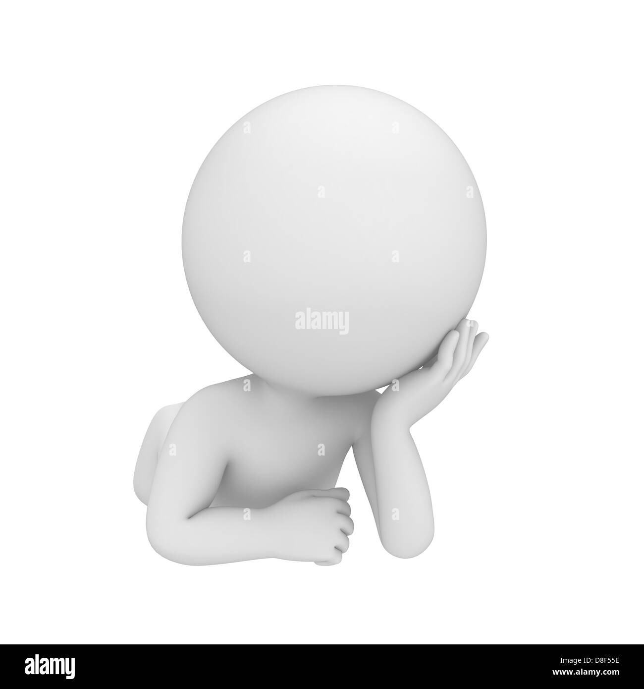 3d white character Stock Photo - Alamy