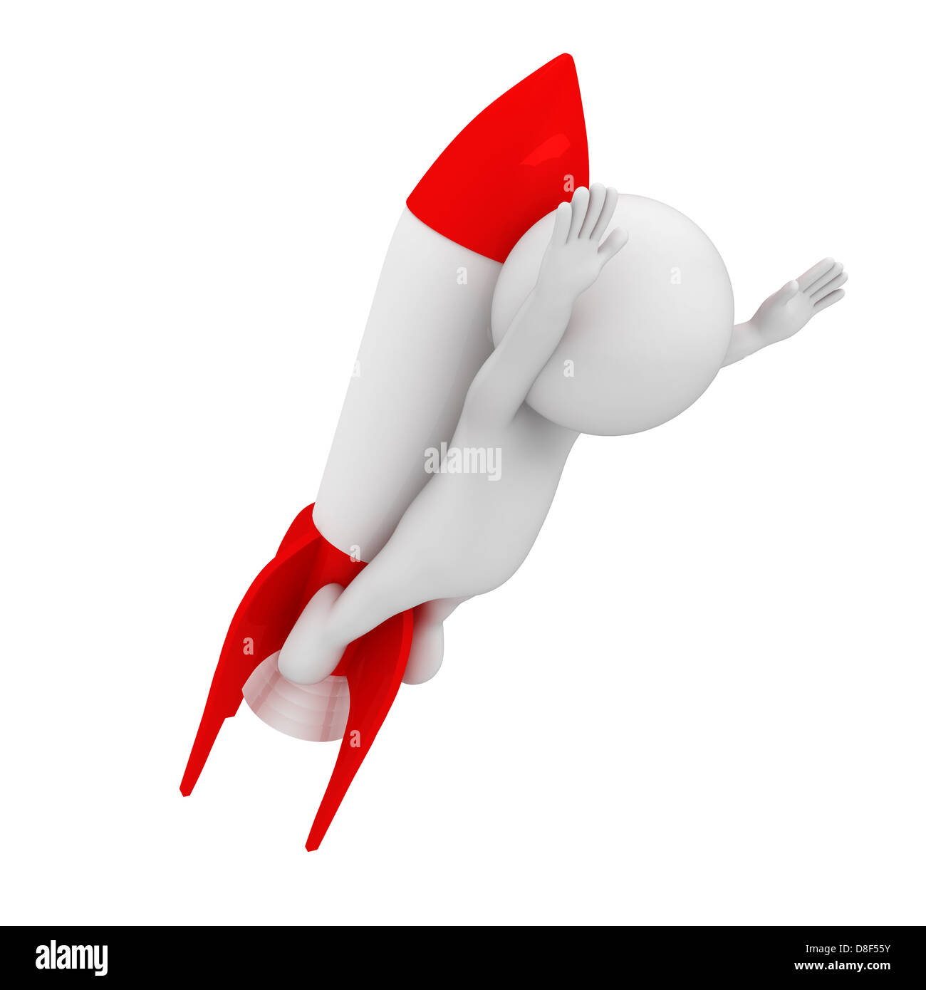 3d white character Stock Photo - Alamy