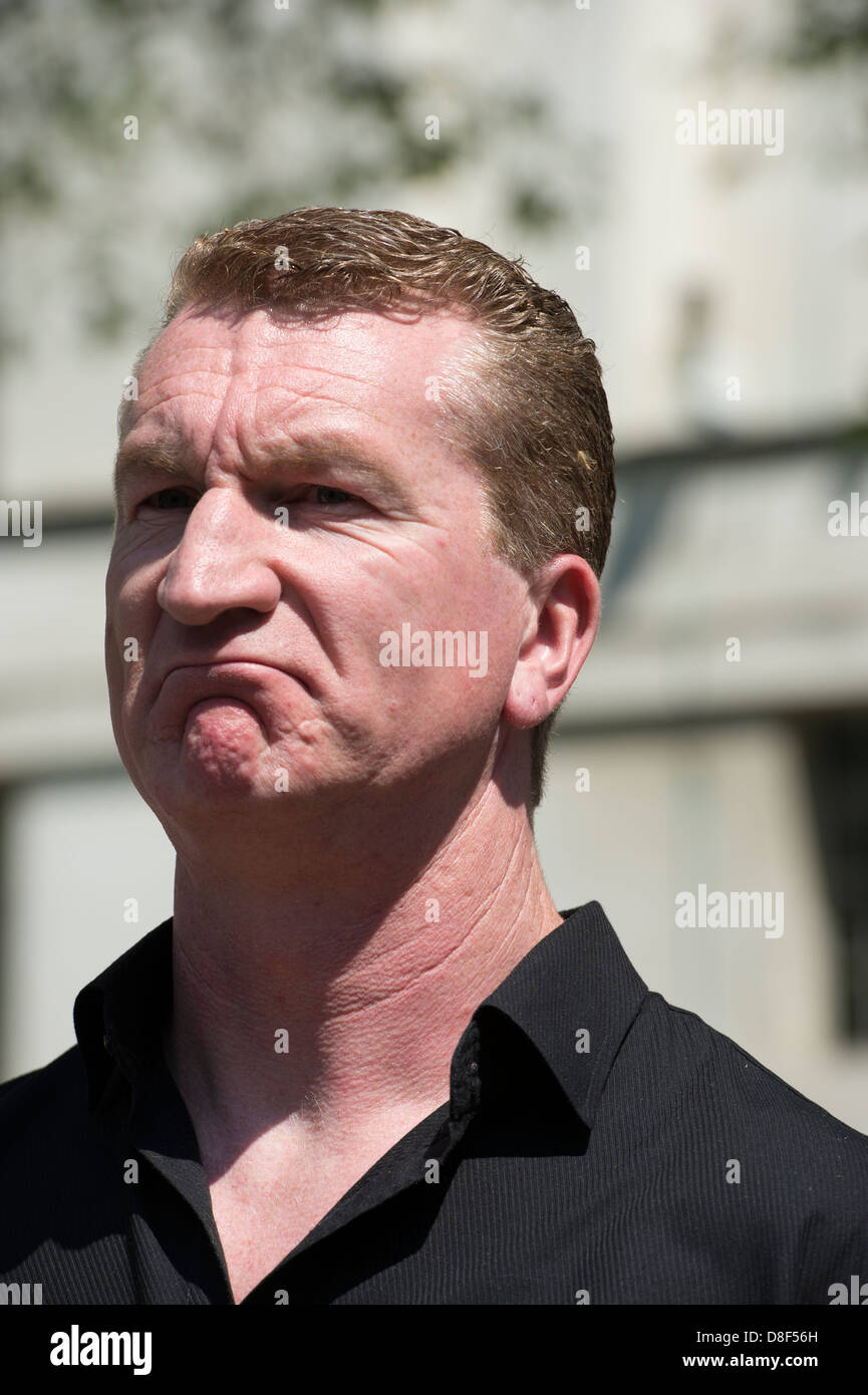 English Defence League EDL rally in front of Downing Street on May 27th ...