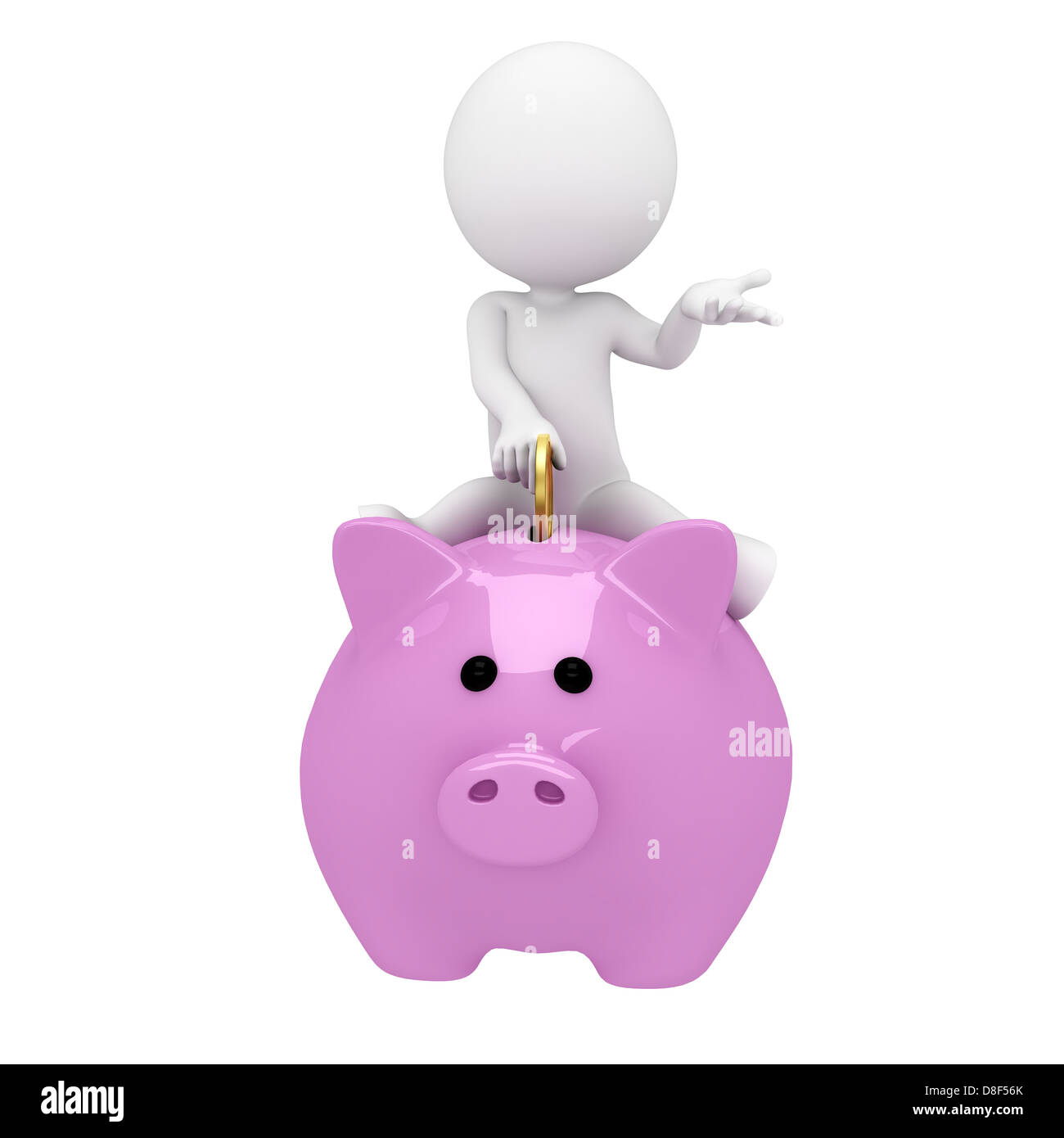 3d white character Stock Photo - Alamy