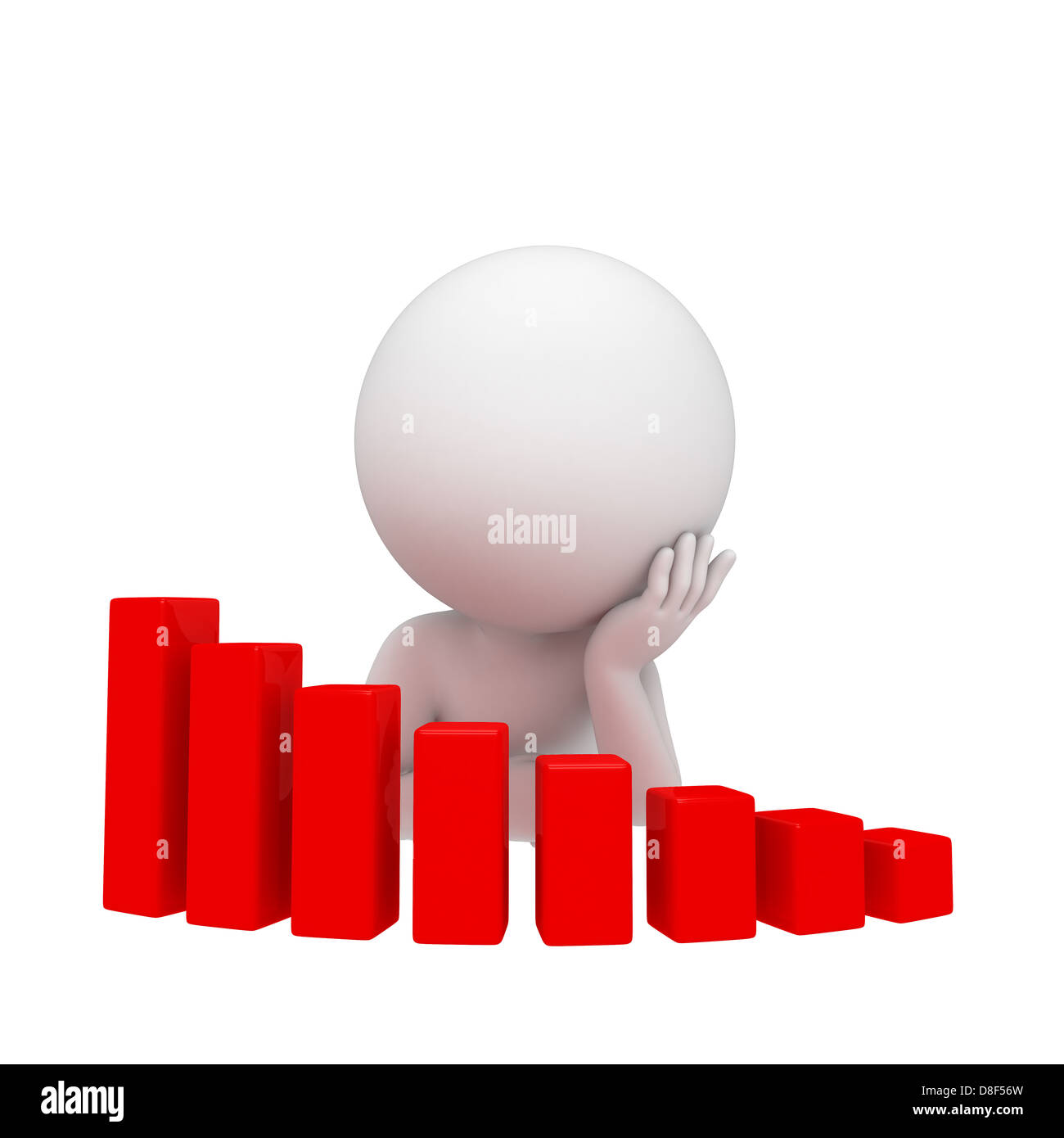 3d white character Stock Photo - Alamy