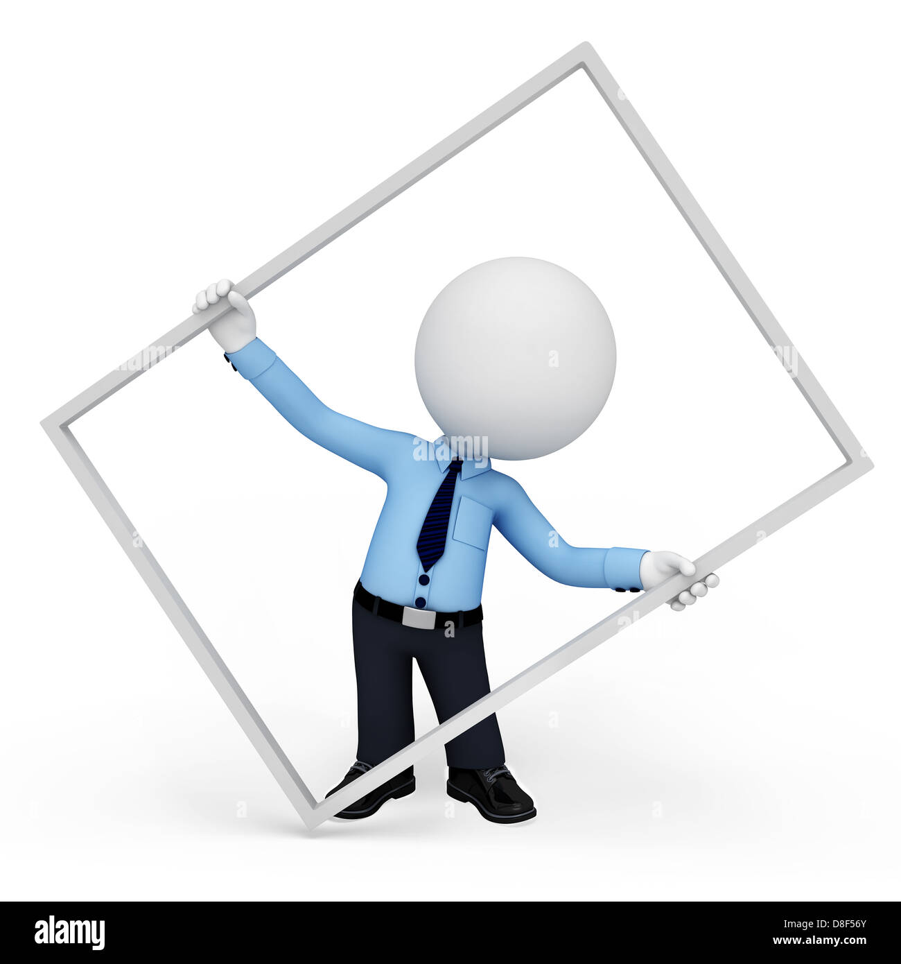 3d white character as service man Stock Photo - Alamy