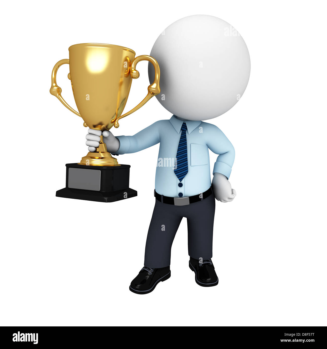 3d white character as service man Stock Photo - Alamy