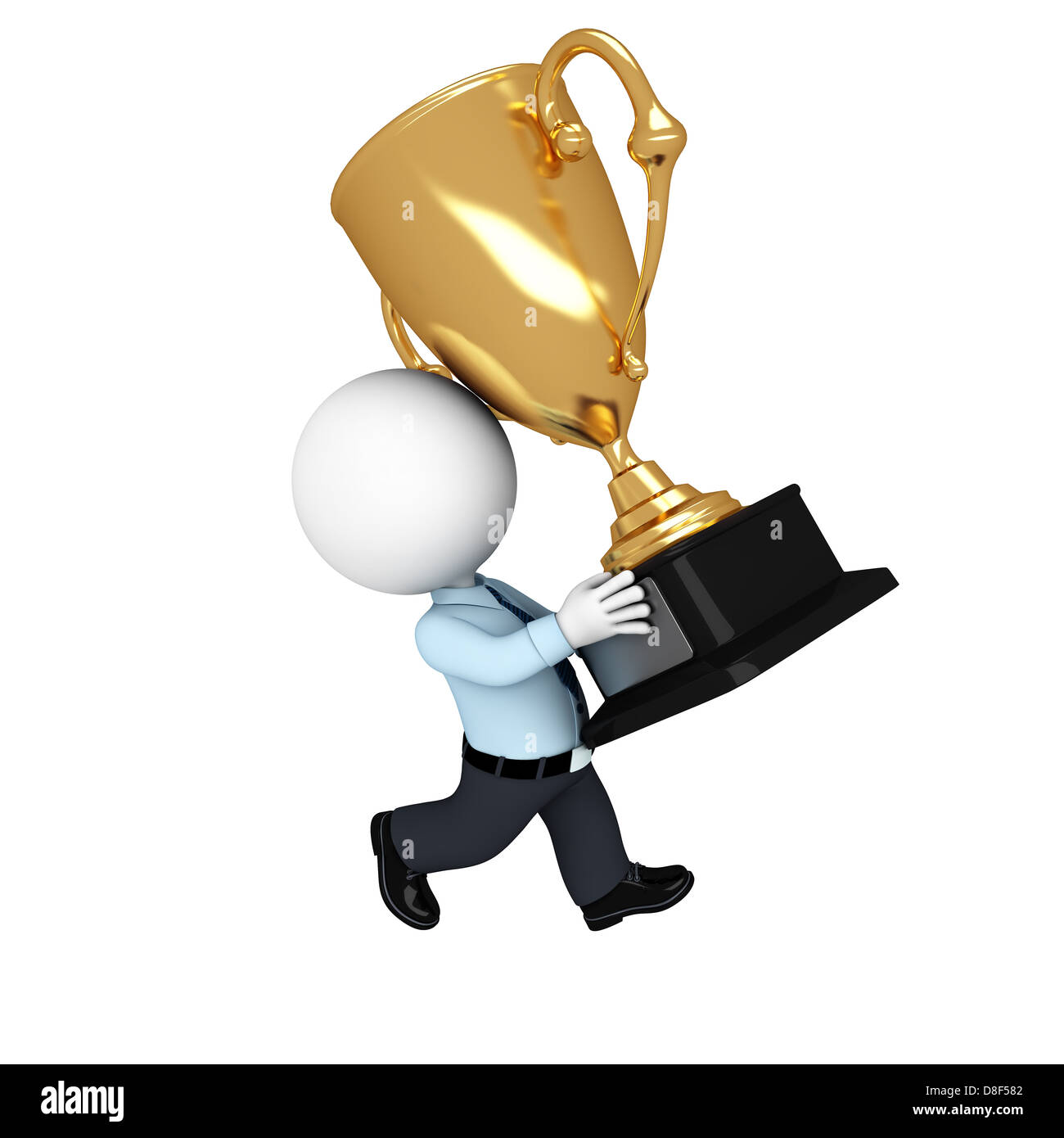 3d white character as service man Stock Photo - Alamy