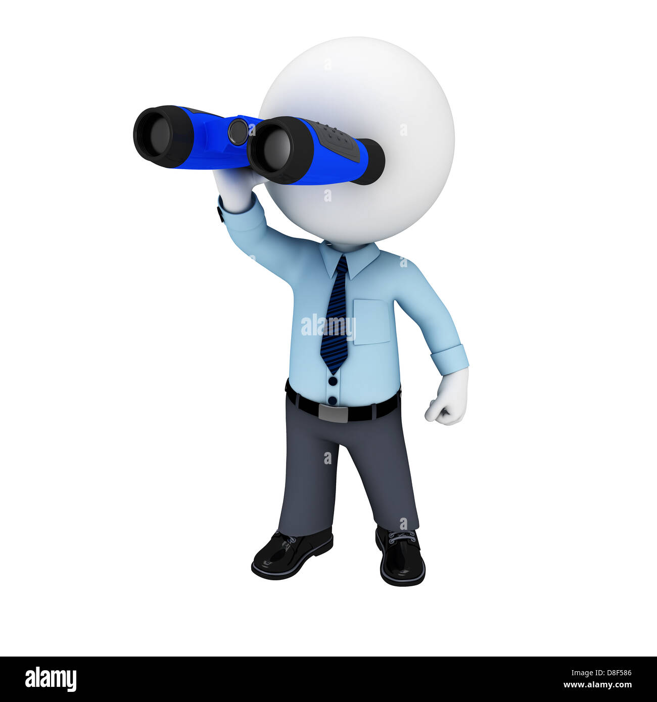 3d white character as service man Stock Photo - Alamy