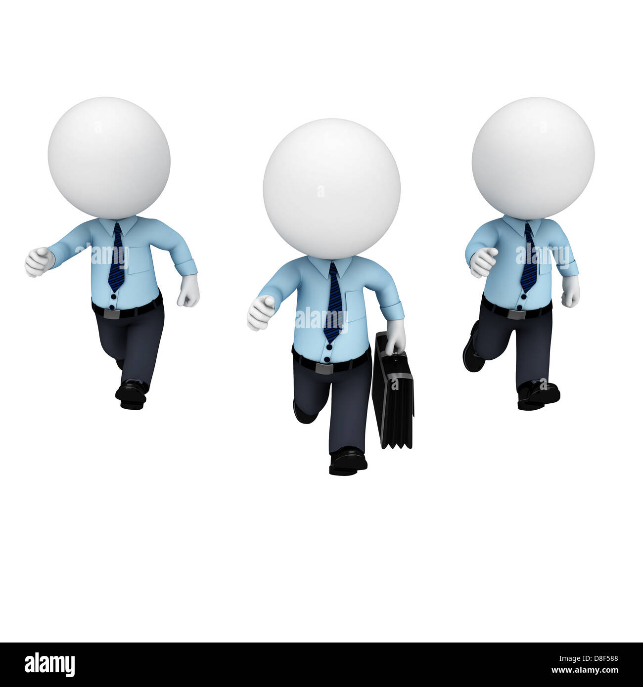 3d white character as service man Stock Photo - Alamy