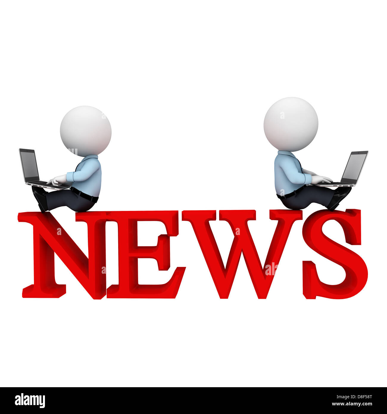 3d white character as service man Stock Photo - Alamy