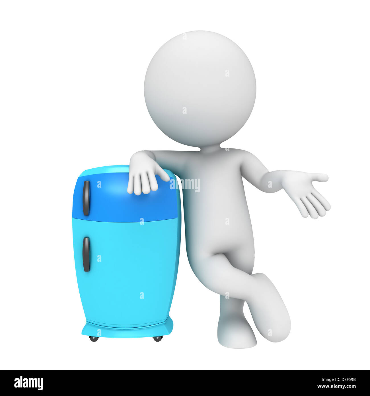 3d white character Stock Photo - Alamy