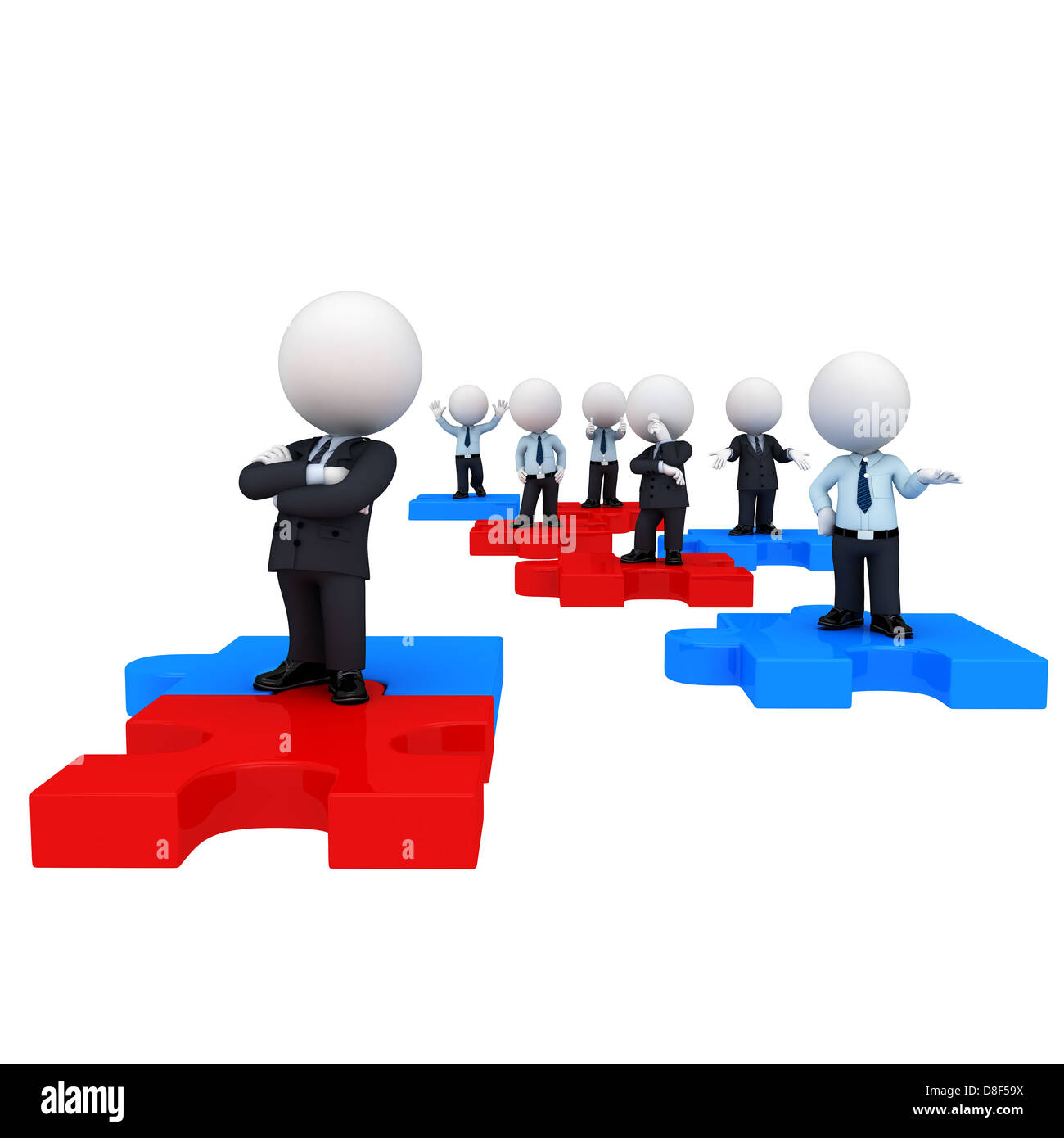 3d white people as business man Stock Photo - Alamy