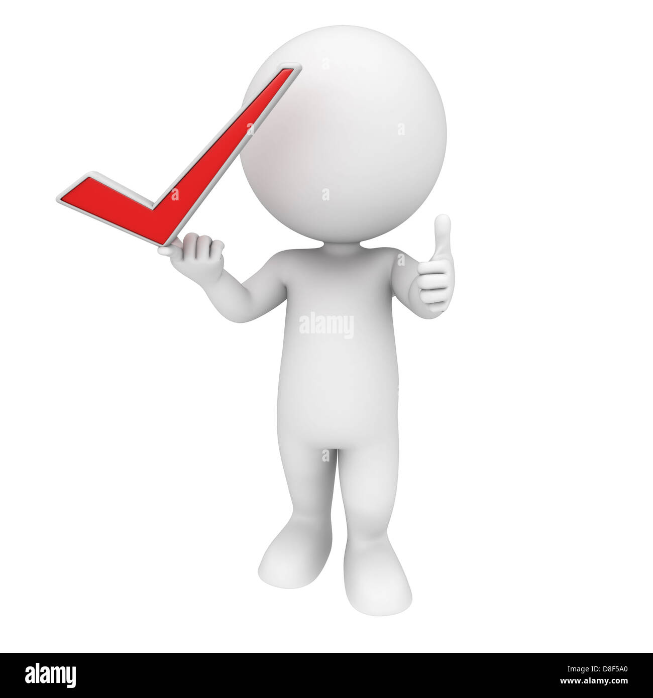 3d white character Stock Photo - Alamy