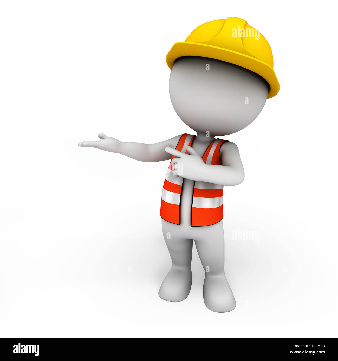 3d white people as road worker Stock Photo - Alamy