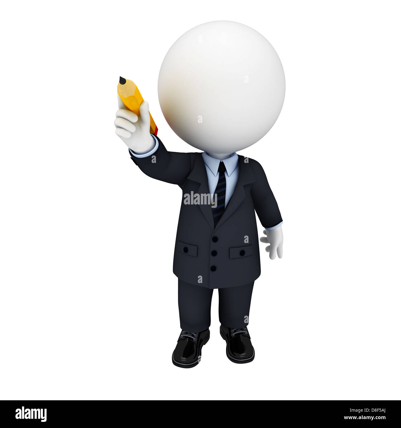 3d white people as business man Stock Photo - Alamy