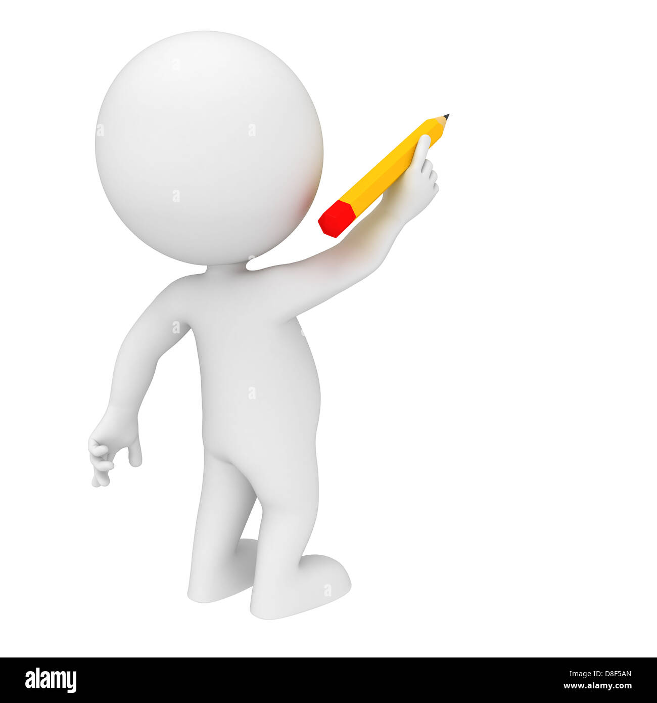 3d white character Stock Photo - Alamy