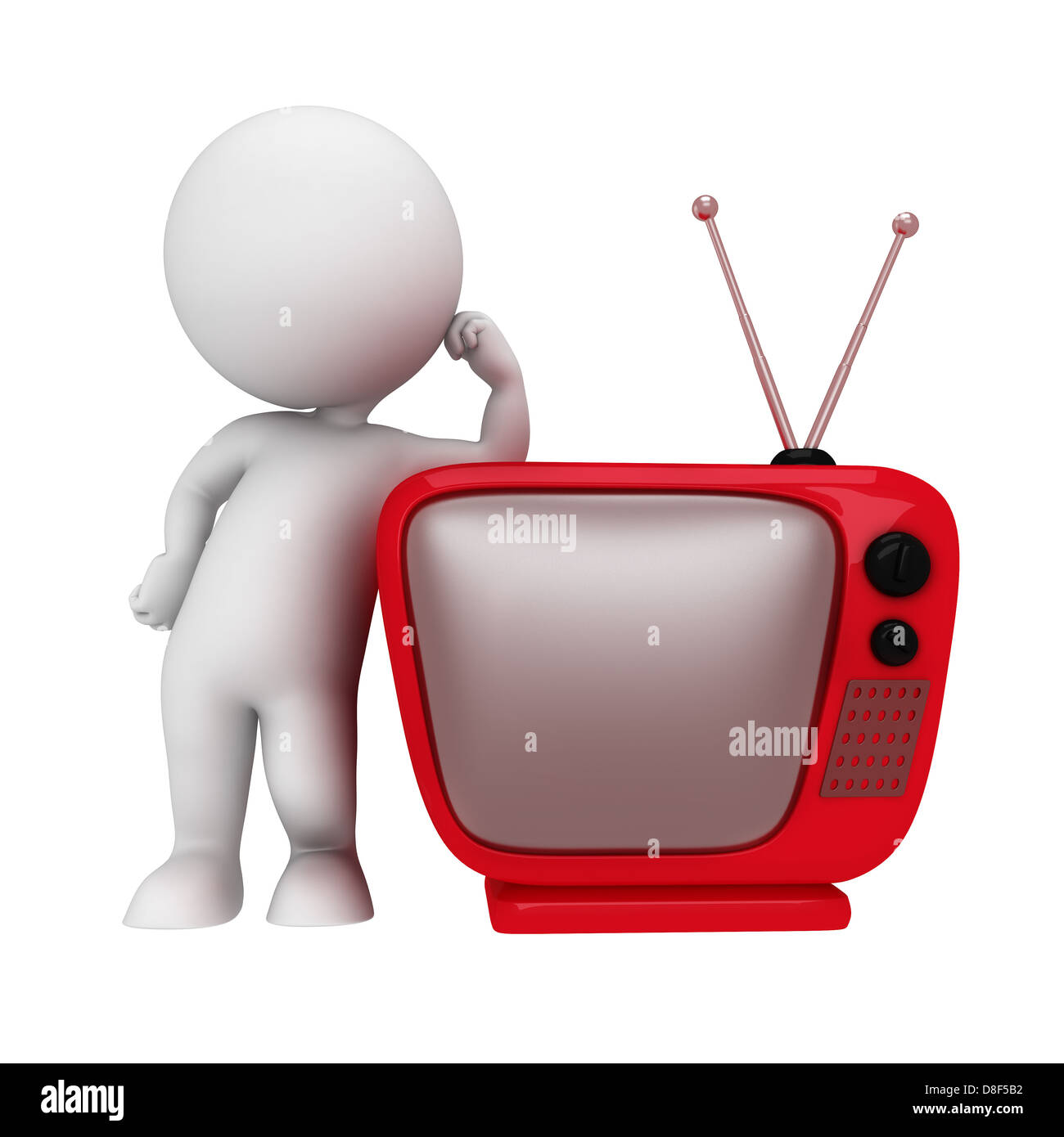 3d white character Stock Photo - Alamy