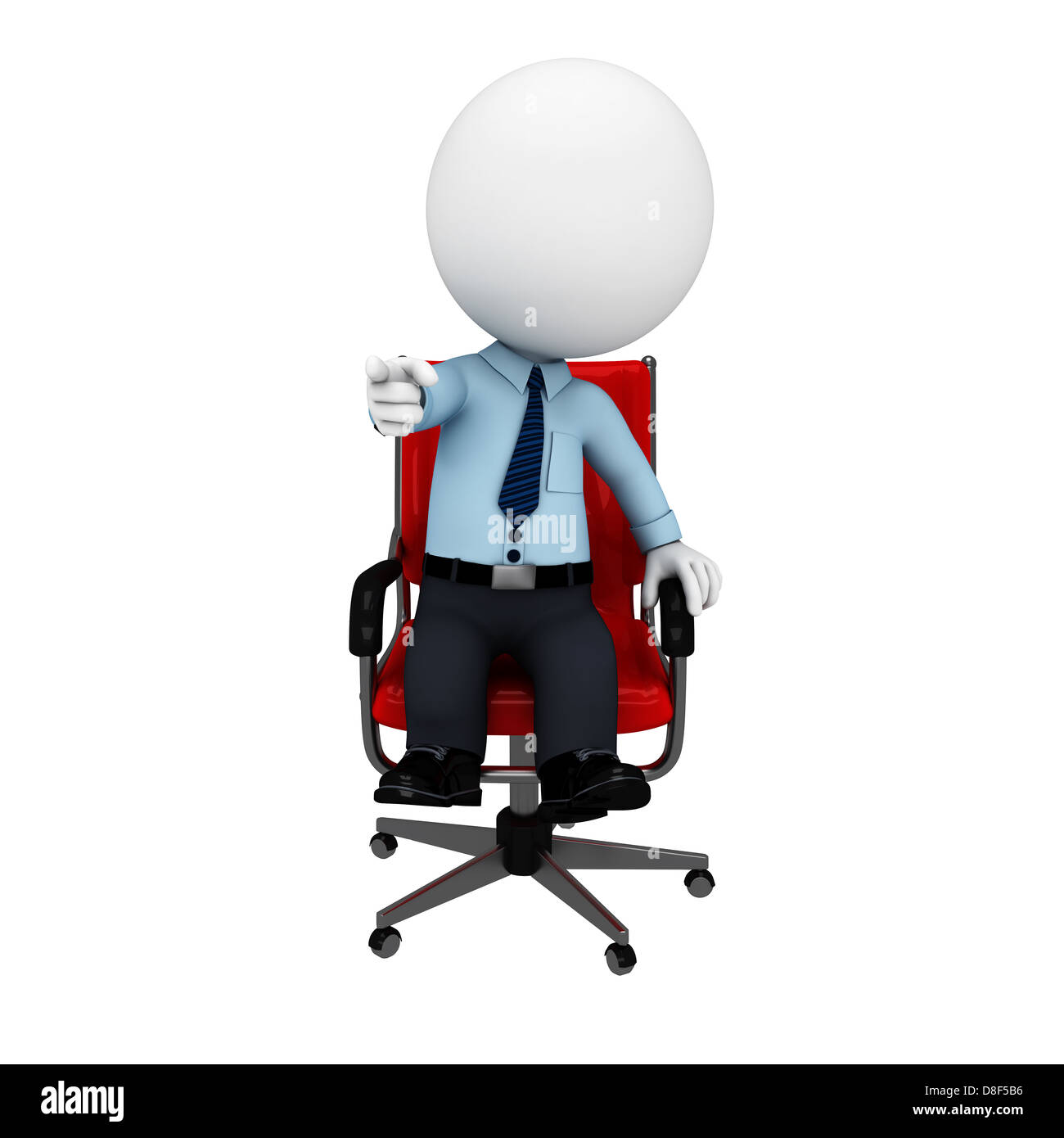3d white character as service man Stock Photo - Alamy