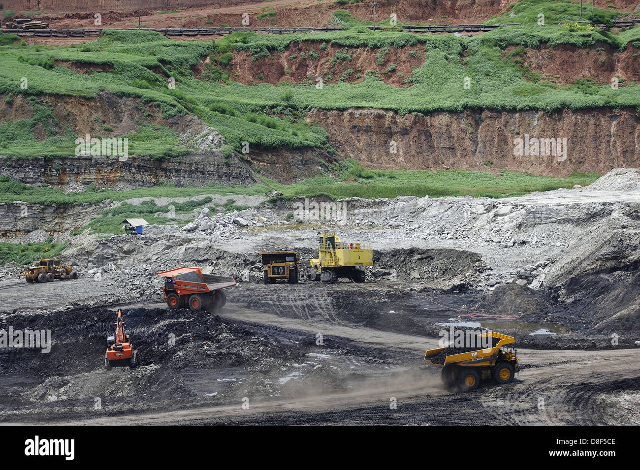 coal mine - industry lignite - lignite - the miner Stock Photo - Alamy