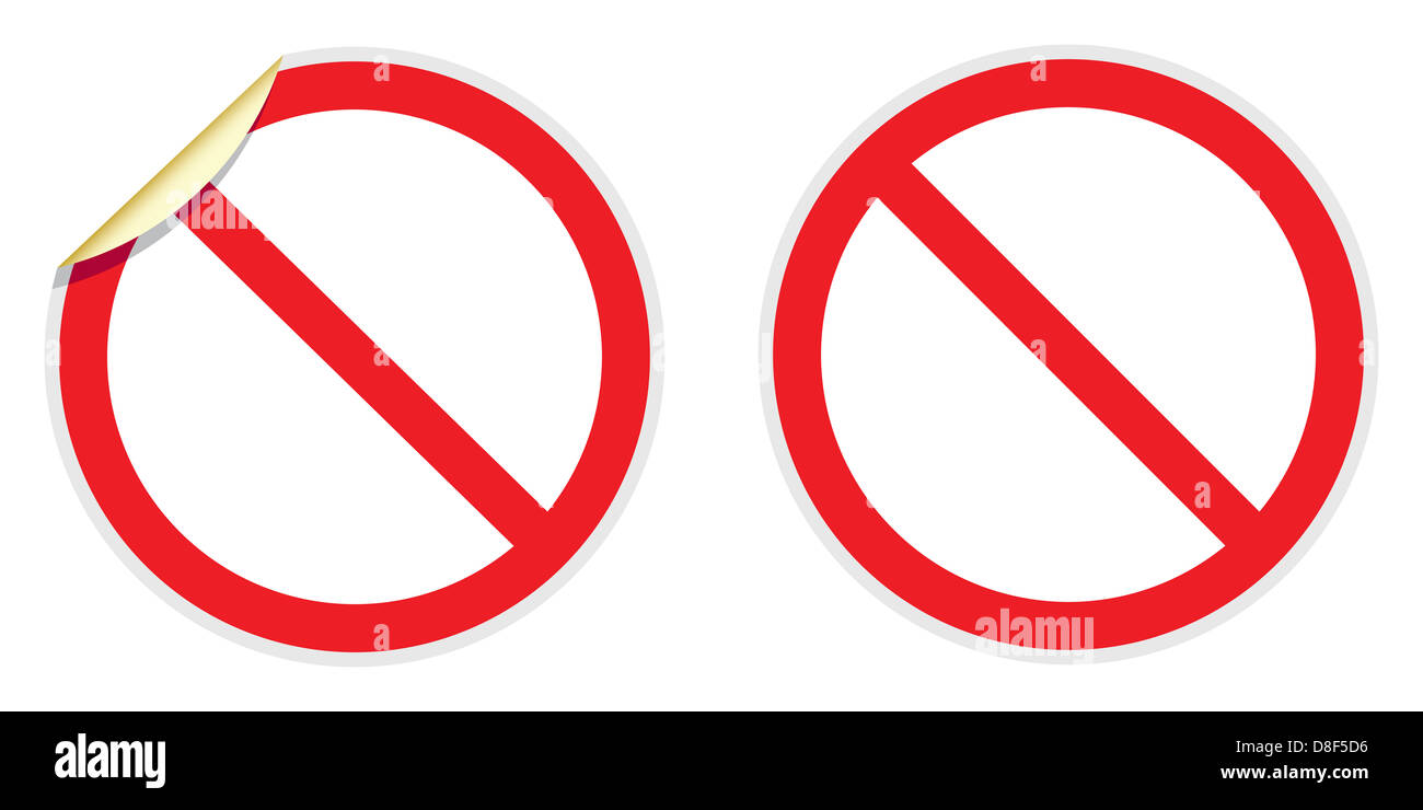 No signs in two vector styles depicting banned activities Stock Photo ...