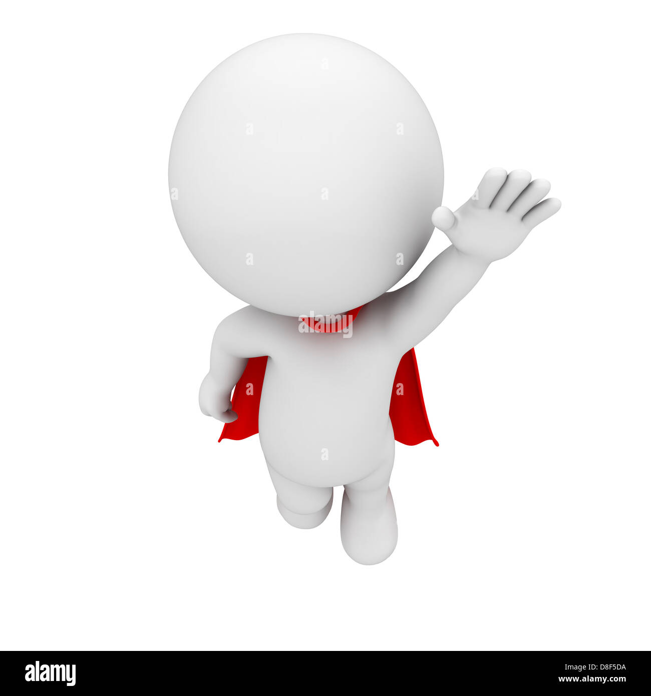 3d white character as superhero Stock Photo - Alamy