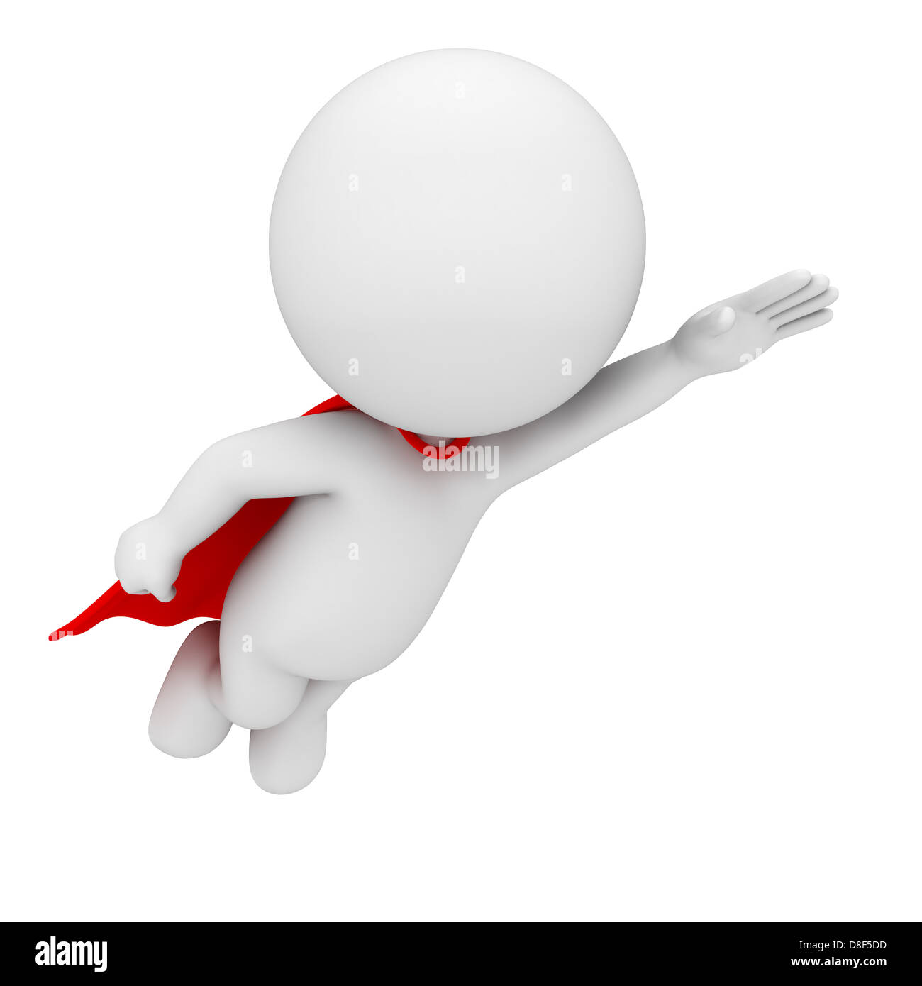 3d white character as superhero Stock Photo - Alamy