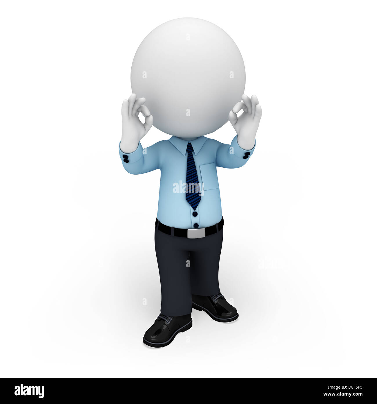 3d white people as service man Stock Photo - Alamy