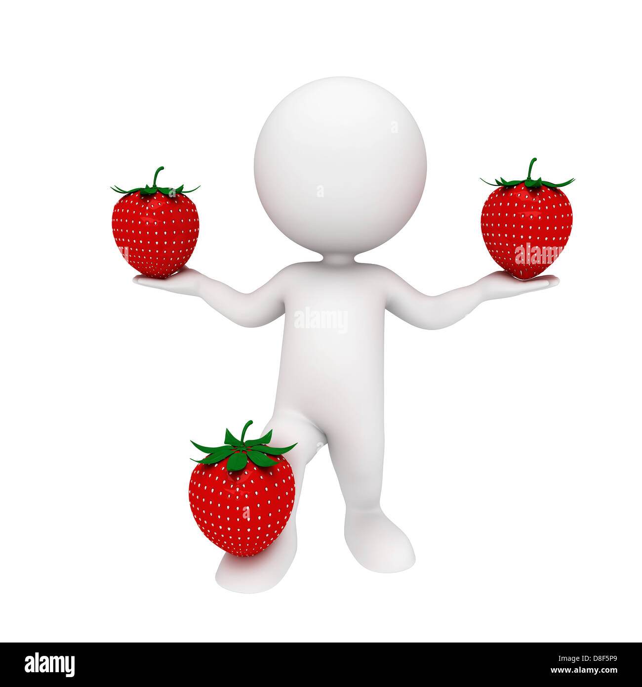 3d white character Stock Photo - Alamy