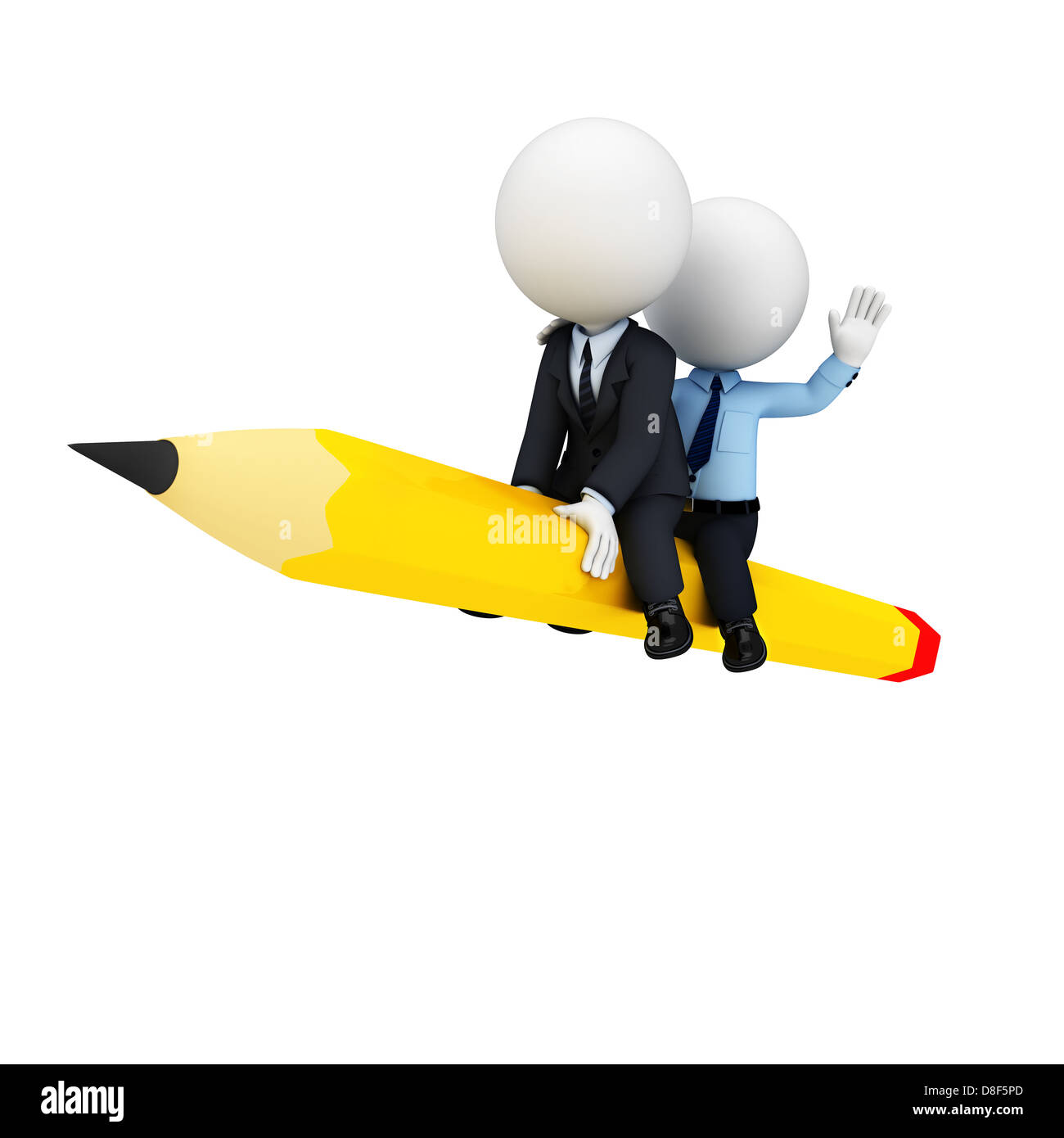 3d white people as business man Stock Photo - Alamy