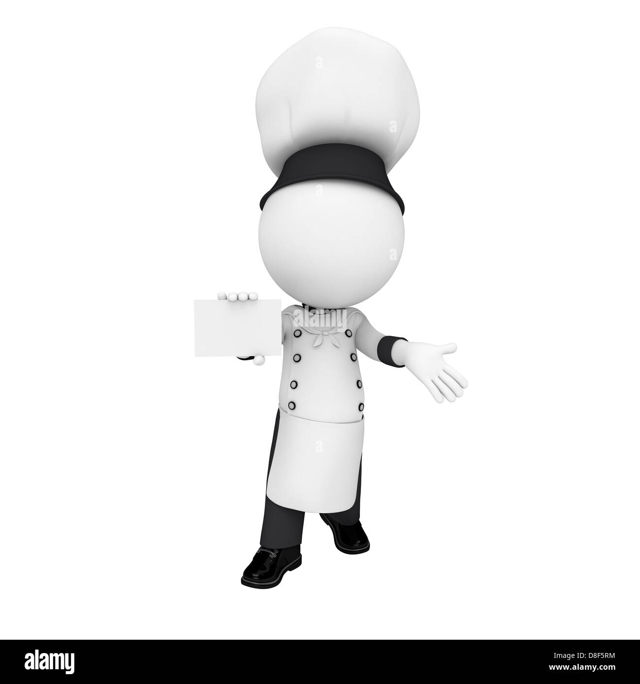 3d white character as chef Stock Photo - Alamy