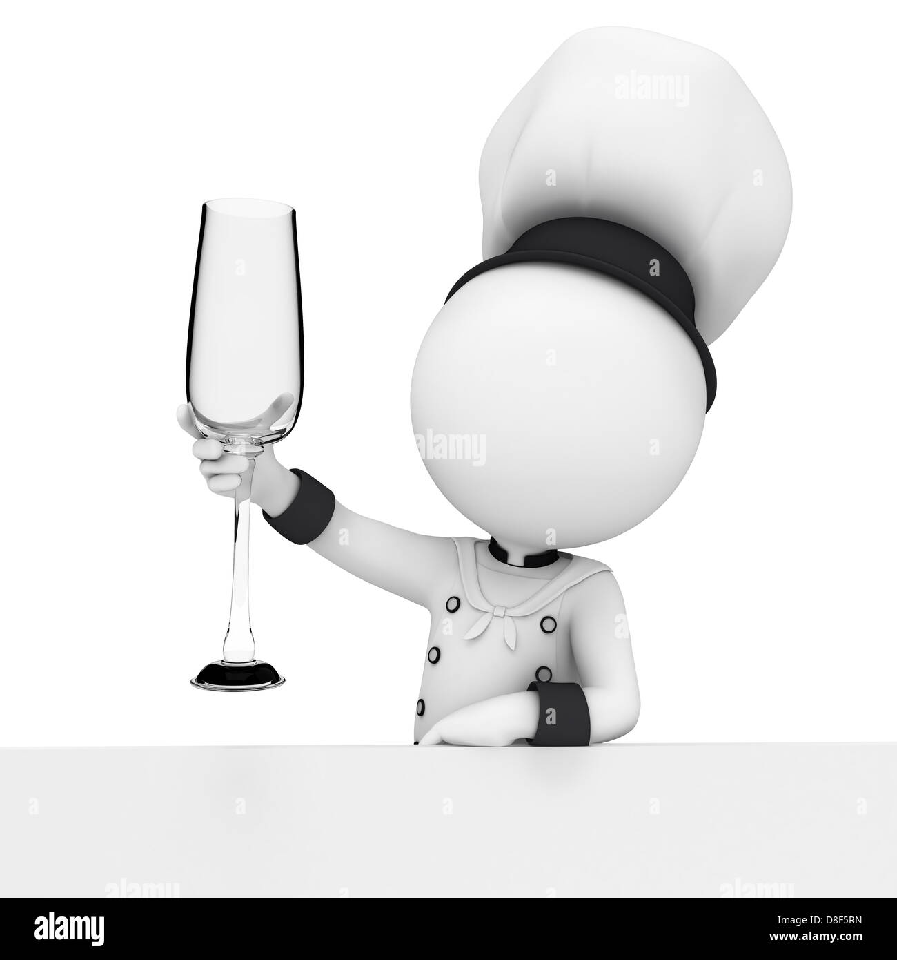 3d white character as chef Stock Photo - Alamy