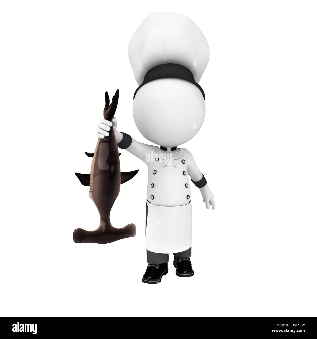 3d white character as chef Stock Photo - Alamy