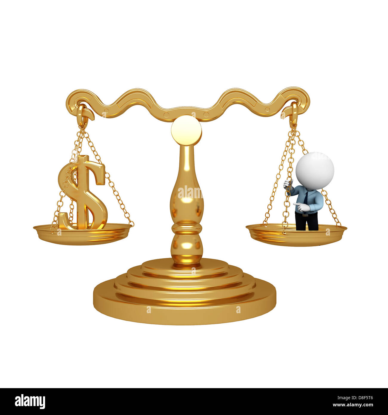 3d white people as service man Stock Photo - Alamy