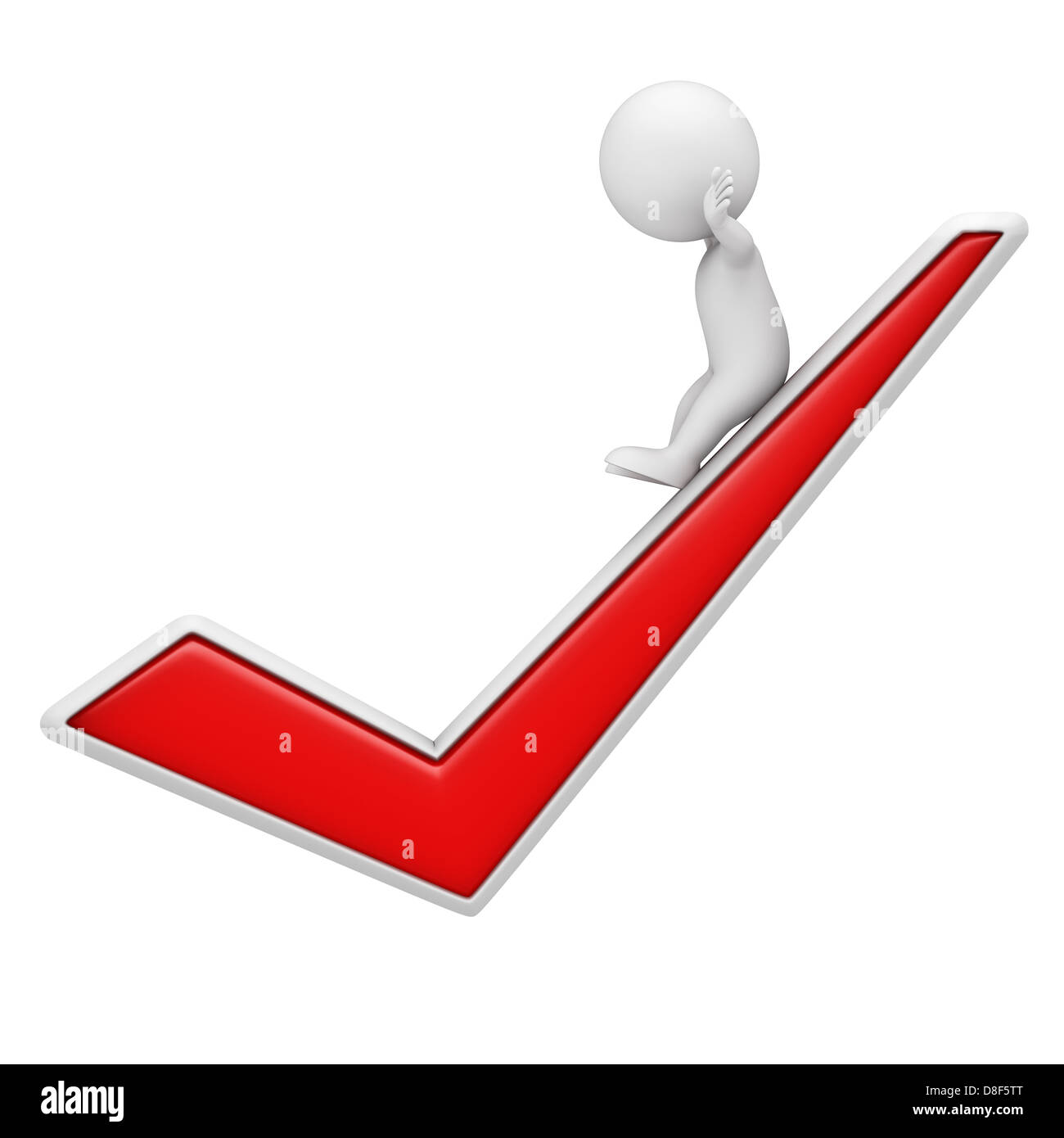 3d white character Stock Photo - Alamy