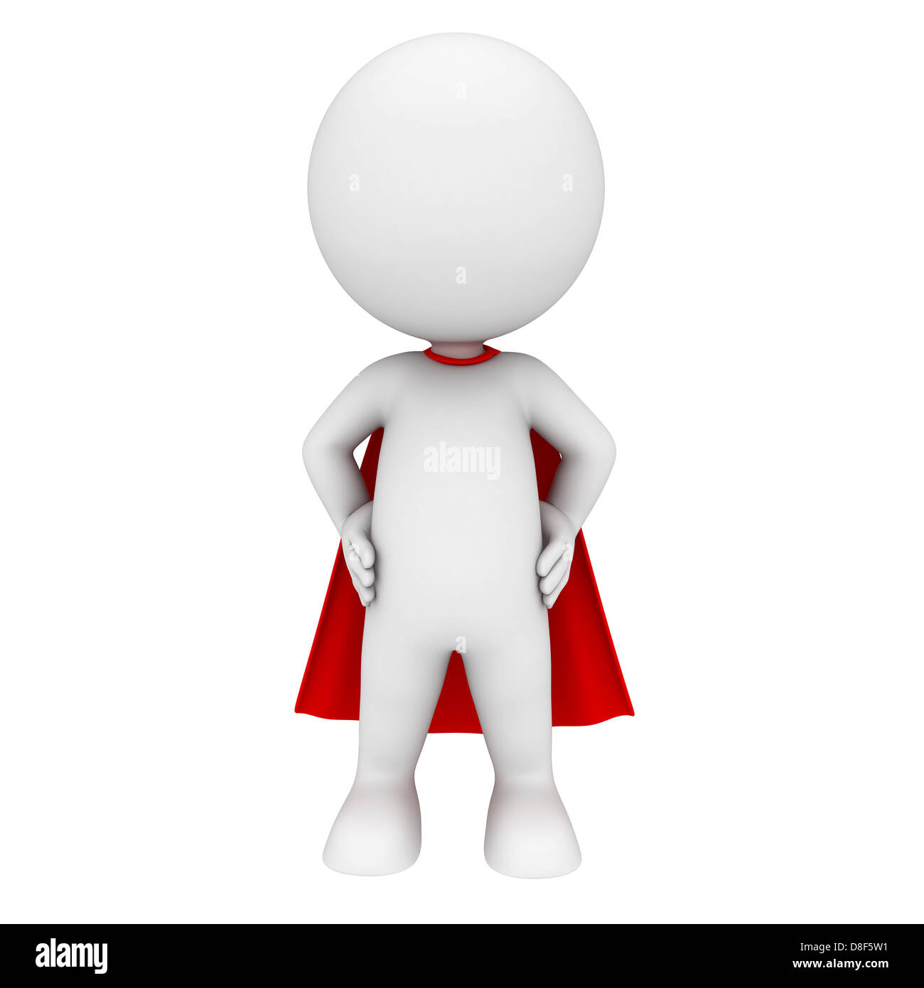3d white character as superhero Stock Photo - Alamy