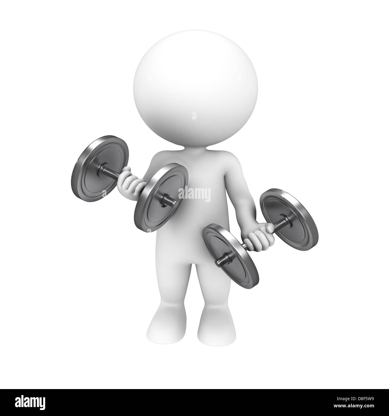 3d white character Stock Photo - Alamy