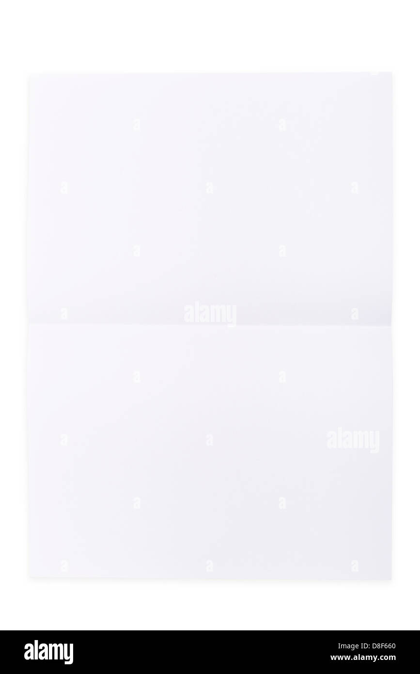 Folded piece of white paper blank hi-res stock photography and images ...
