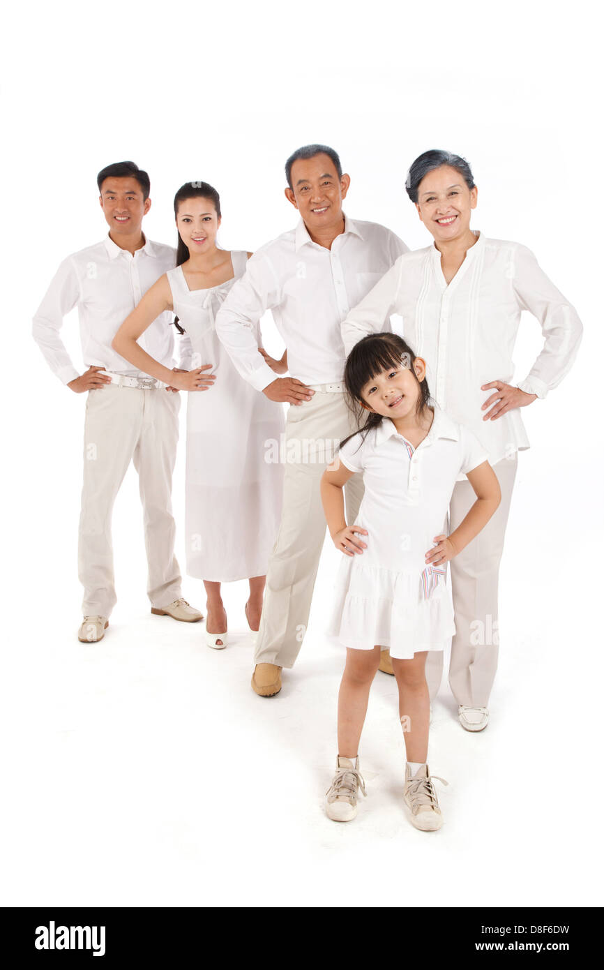 Family portrait low angle Cut Out Stock Images & Pictures - Alamy