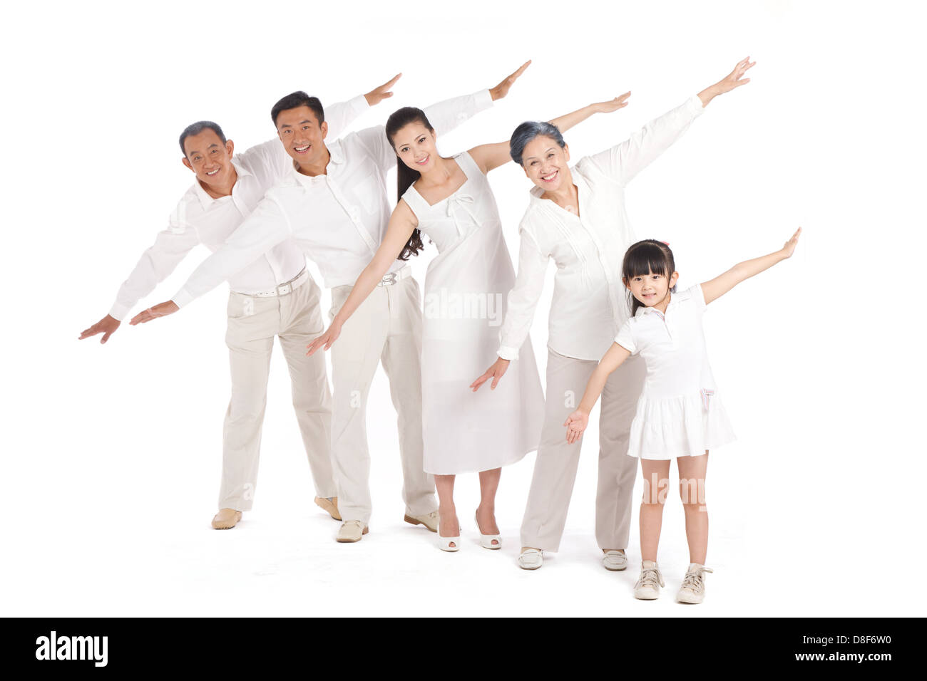 Family portrait low angle Cut Out Stock Images & Pictures - Alamy