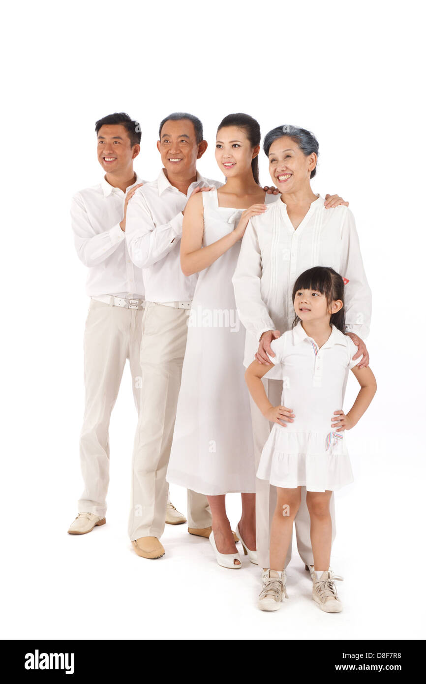 Family Portrait Low Angle Cut Out Stock Images & Pictures - Alamy