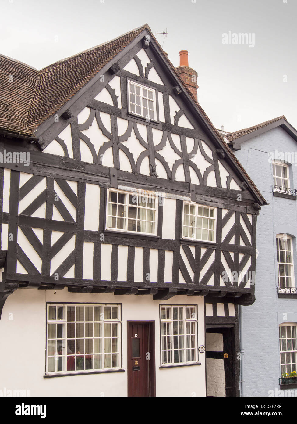 Ancient jacobean timber framed houses on Corve Street in Ludlow ...