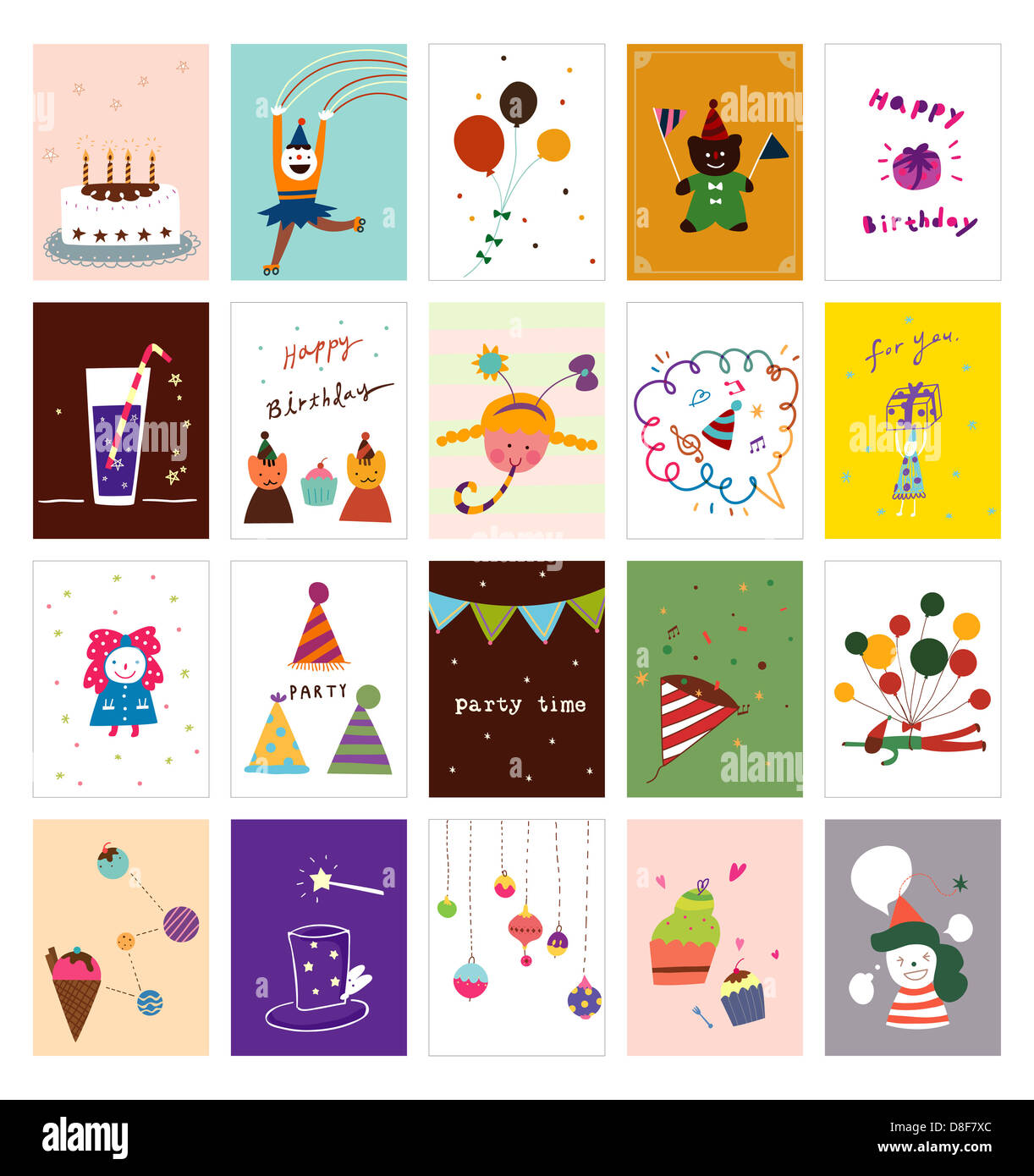 Various party cards Stock Photo - Alamy