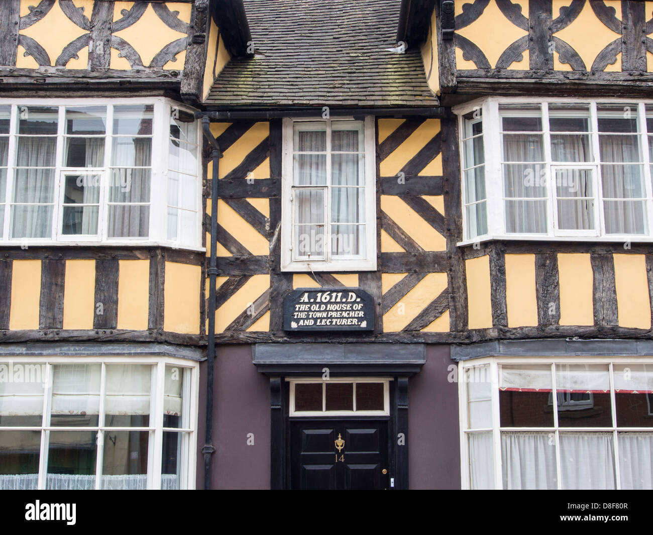 An ancient house built in 1611, one of many ancient buildings in Ludlow ...