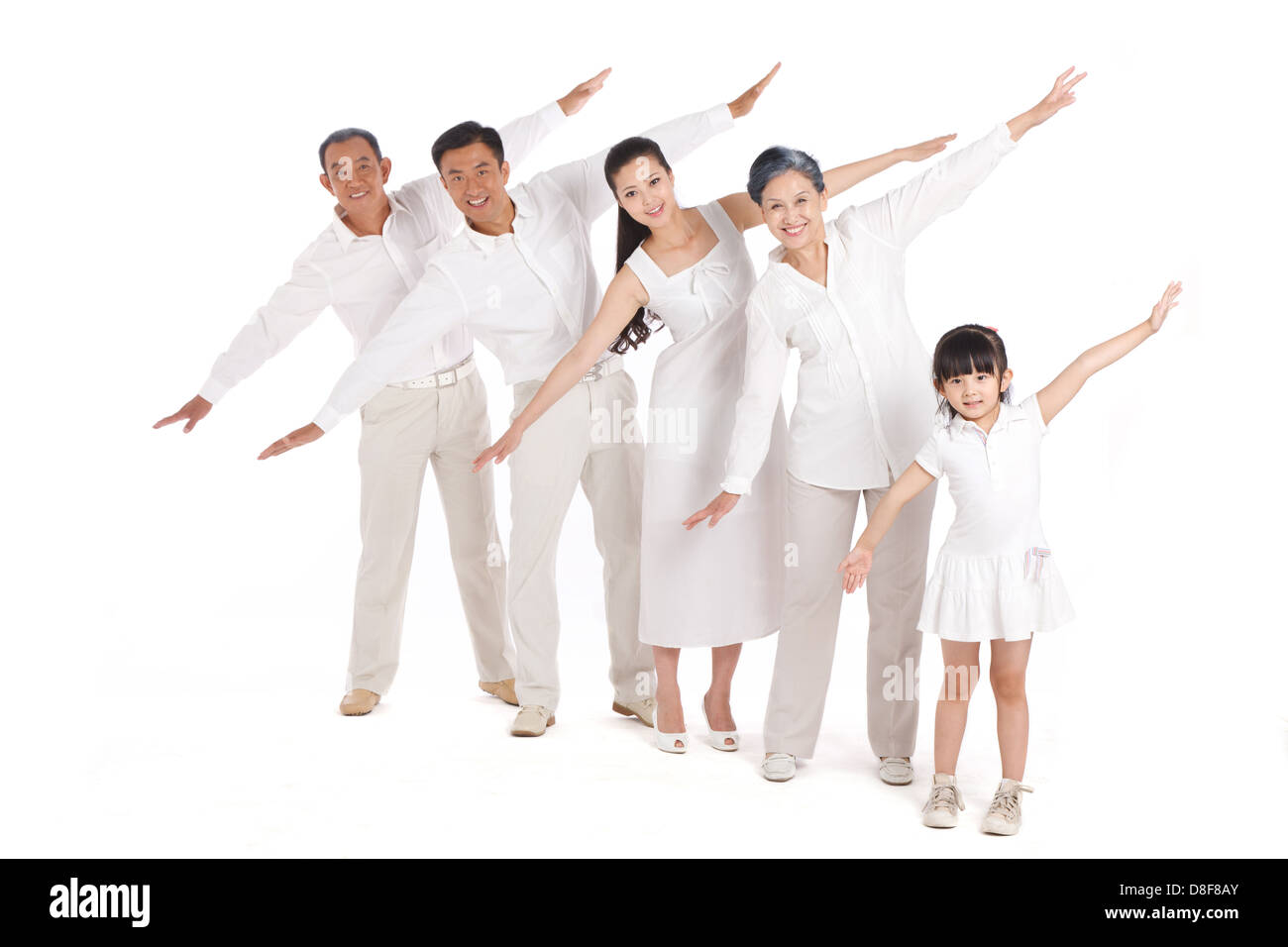 Five family arms Cut Out Stock Images & Pictures - Alamy