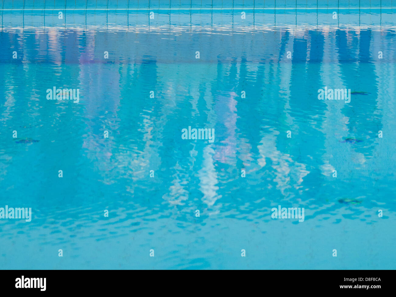 Pool with reflections background Stock Photo - Alamy