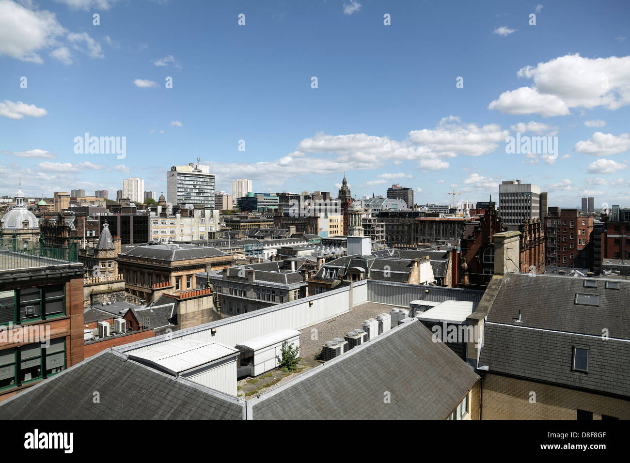 View North East over Glasgow city centre from the viewing platform in ...