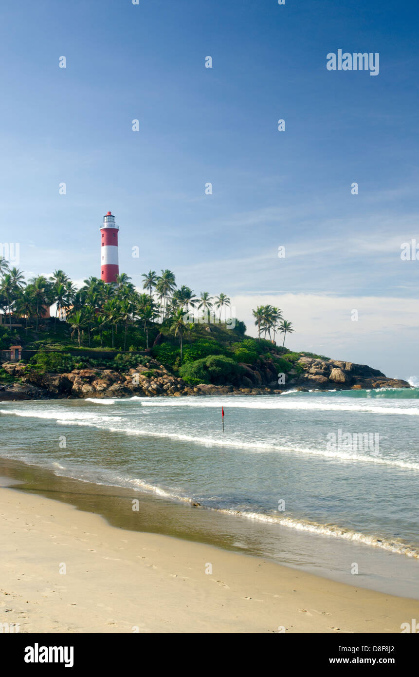 Kovalam Lighthouse beach, Kerala, South India Stock Photo - Alamy