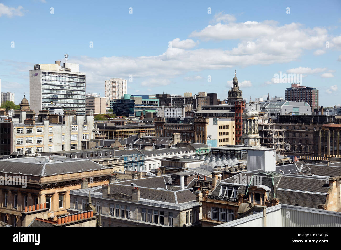 View North East over Glasgow city centre from the viewing platform in ...