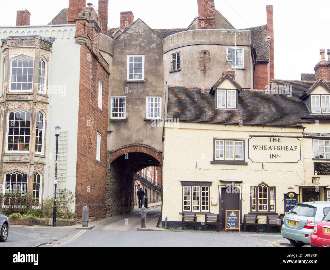 The Broad Gate, an ancient entrance to Ludlow in shropshire, UK Stock ...