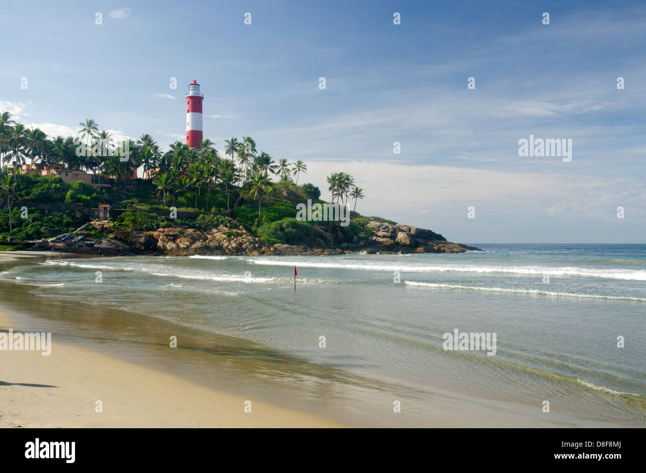 Kovalam Lighthouse beach, Kerala, South India Stock Photo - Alamy