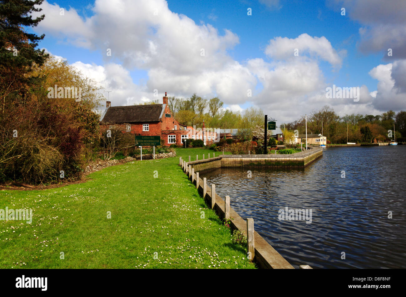 A view of the River Yare on the Norfolk Broads at Coldham Hall, Norfolk ...