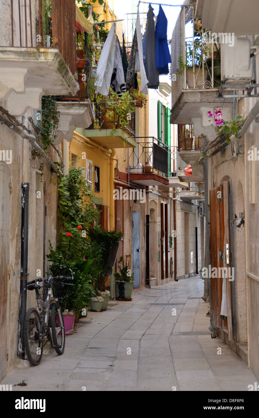 Street in Old Town, Mola di Bari Stock Photo - Alamy