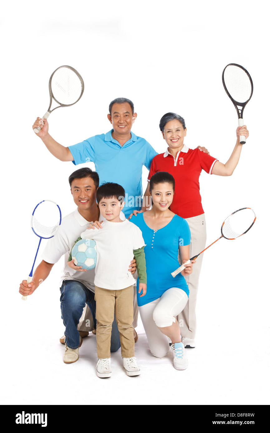 Whole family sport hi-res stock photography and images - Alamy